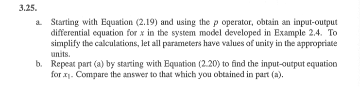 3.25. a. Starting with Equation (2.19) and using the | Chegg.com