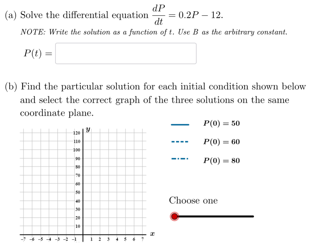 Solved (a) ﻿Solve the differential equation | Chegg.com