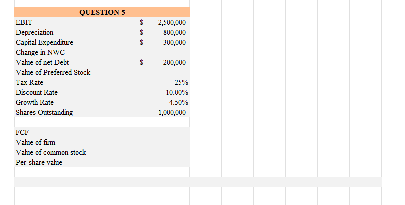 Solved Using the information can you Solve this in EXCEL. | Chegg.com