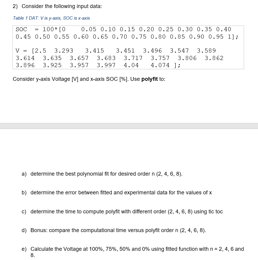 Solved Please solve using matlab and post the code | Chegg.com