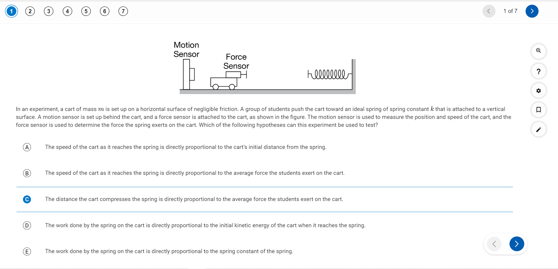 Solved force sensor is used to determine the force the | Chegg.com
