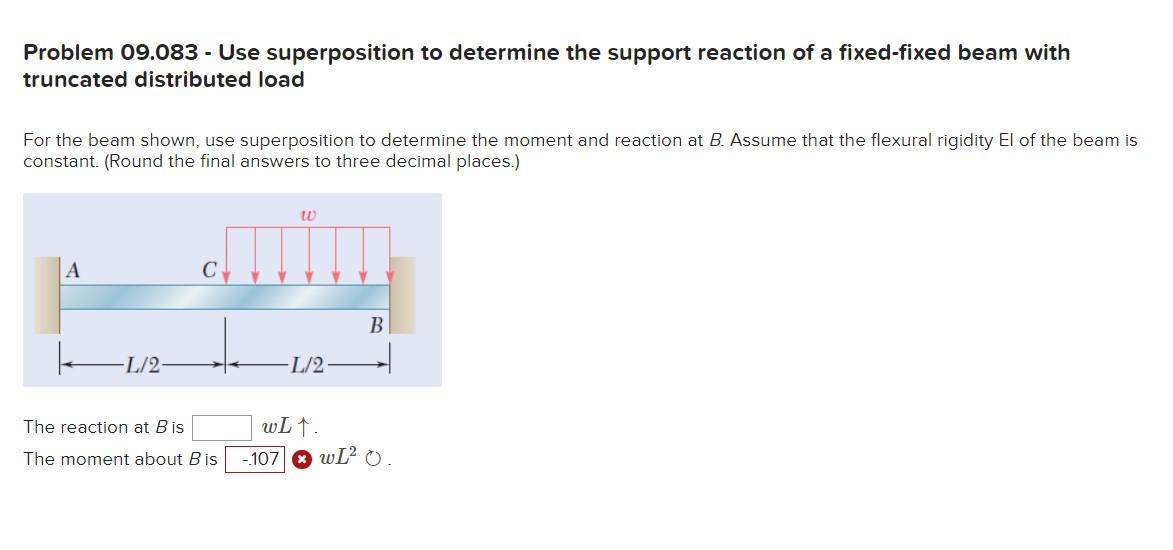 Solved Problem 09.083 - Use superposition to determine the | Chegg.com