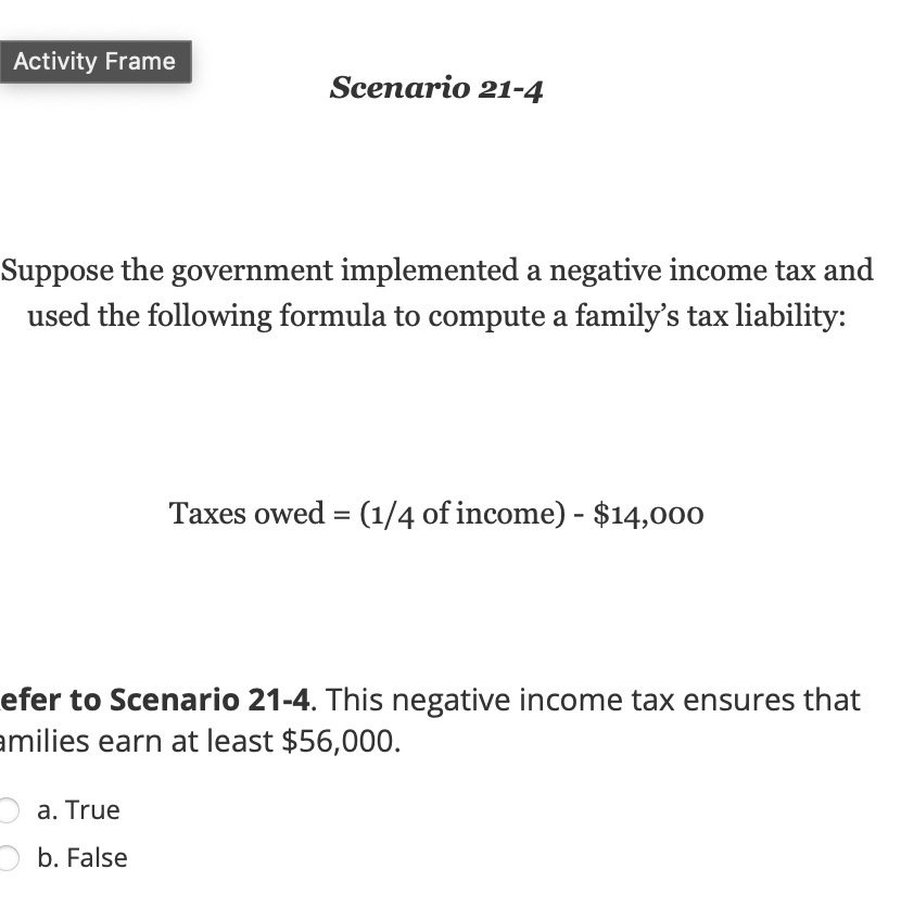 Solved Scenario 21-4Suppose the government implemented a | Chegg.com