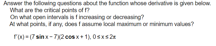 Solved Answer the following questions about the function | Chegg.com