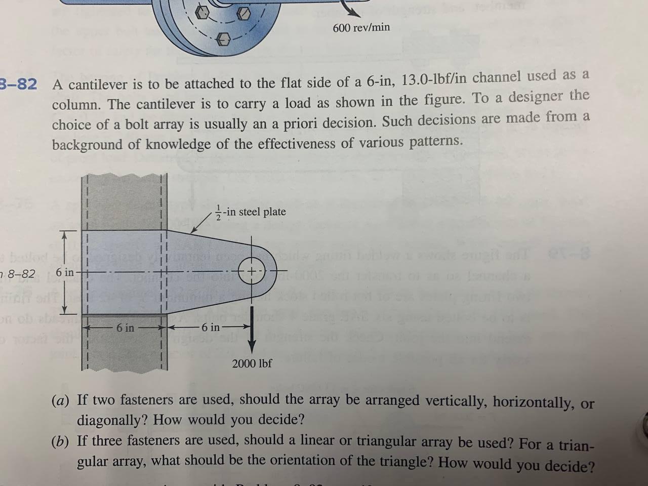 Write code that to design a bolt pattern for failure | Chegg.com