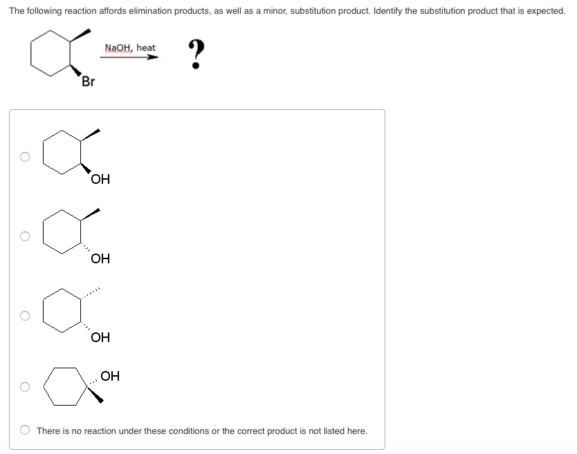 Solved The following reaction affords elimination products, | Chegg.com