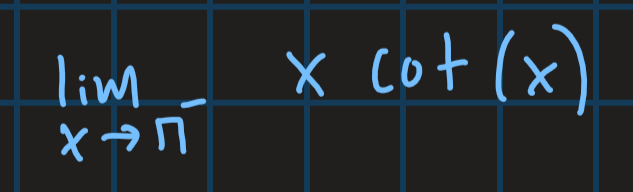 Solved limx→π−xcot(x) | Chegg.com