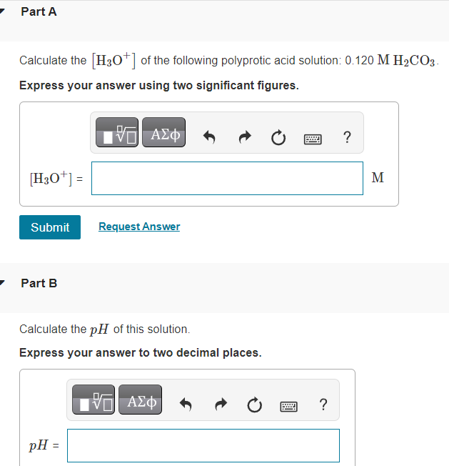 Solved Calculate the [H3O+]of the following polyprotic acid | Chegg.com