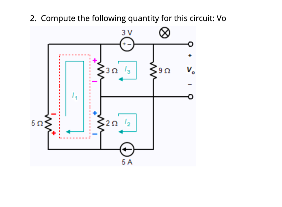Solved 2. Compute the following quantity for this circuit: | Chegg.com