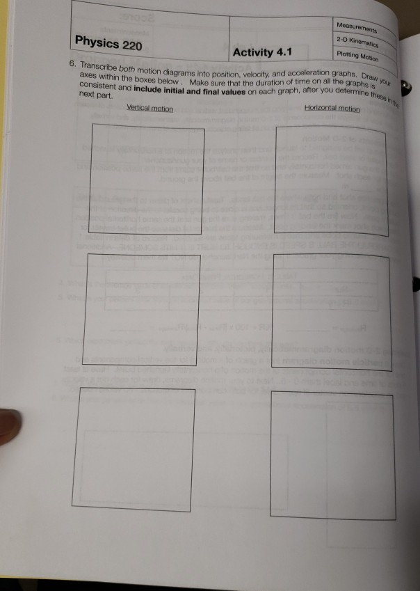 Solved 2-D Physics 220 Plotting Motion Activity 4.1 motion | Chegg.com