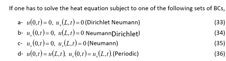 Solved Solving heat equation step by step using conditions | Chegg.com