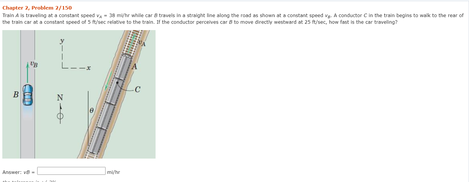 Solved Chapter 2, Problem 2/150 Train A is traveling at a | Chegg.com