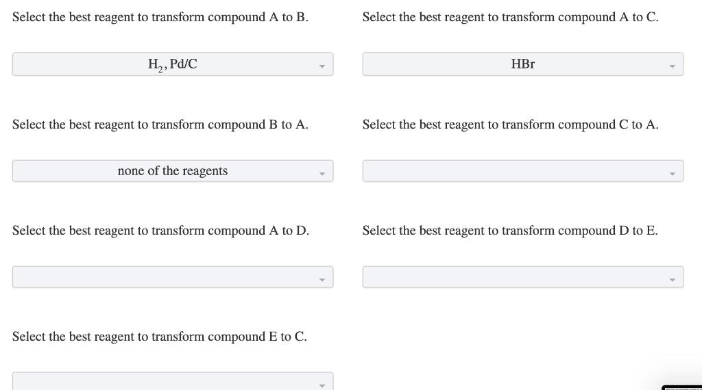 Solved Determine the appropriate reagents for each series of | Chegg.com