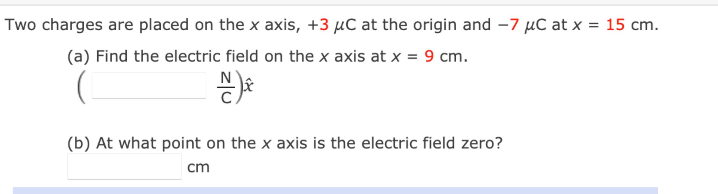 Solved Two charges are placed on the x ﻿axis, +3μC ﻿at the | Chegg.com