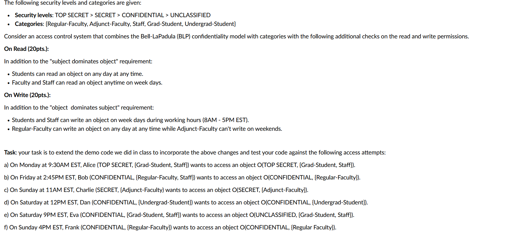 - Security levels: TOP SECRET > SECRET > CONFIDENTIAL | Chegg.com