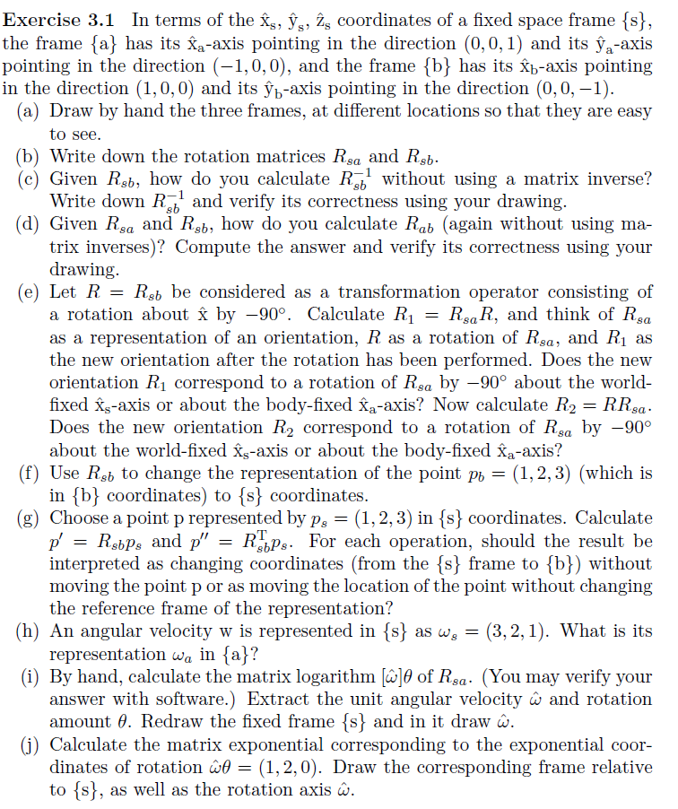 Solved Exercise 3.1 In terms of the ûs, , îs coordinates of | Chegg.com