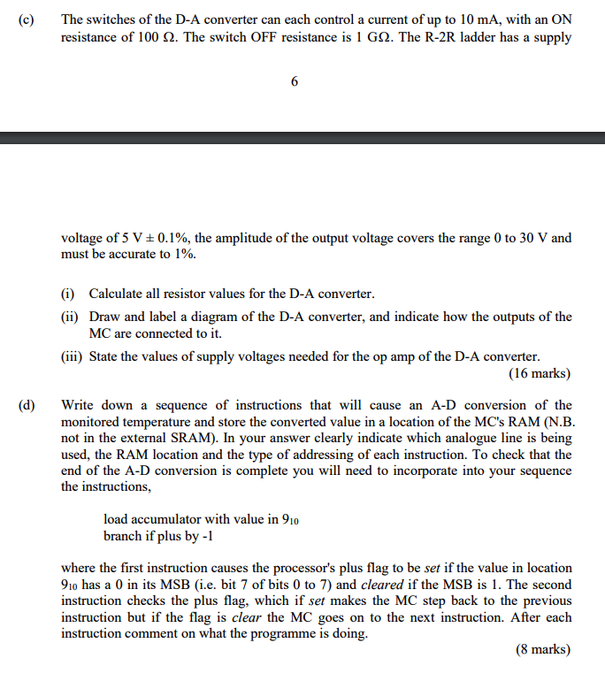 Solved Question 6 (carries 38% of marks) An MC68HCO5B6 is | Chegg.com