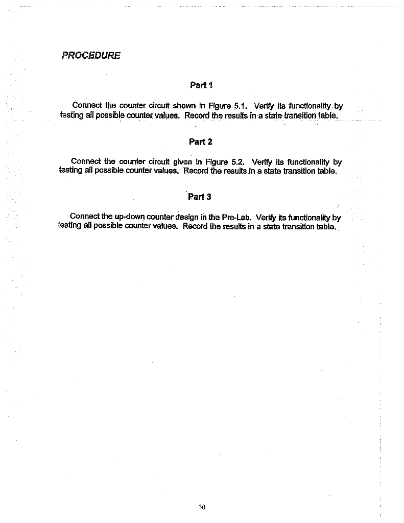 Solved EXPERIMENT 5 ANALYSIS AND DESIGN OF COUNTERS | Chegg.com
