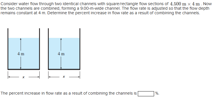 Solved by an EXPERT Consider water flow through two identical channels | Chegg.com