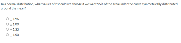 Solved In a normal distribution, what values of z should we | Chegg.com