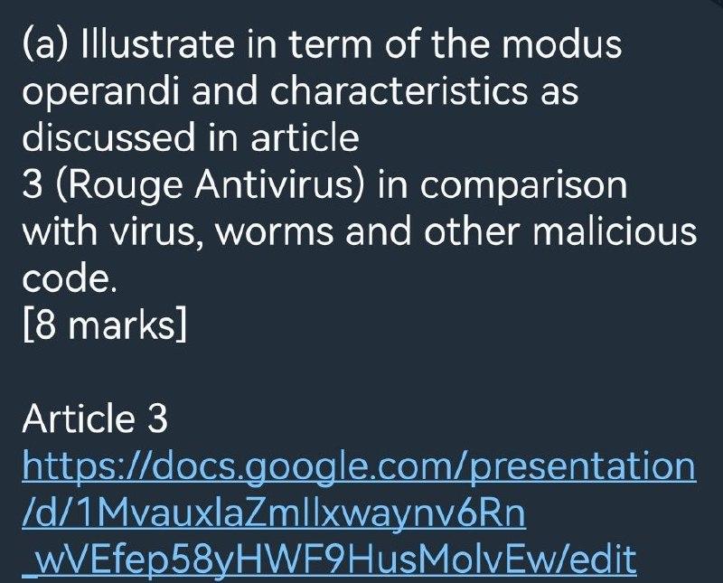 Solved (a) Illustrate in term of the modus operandi and | Chegg.com