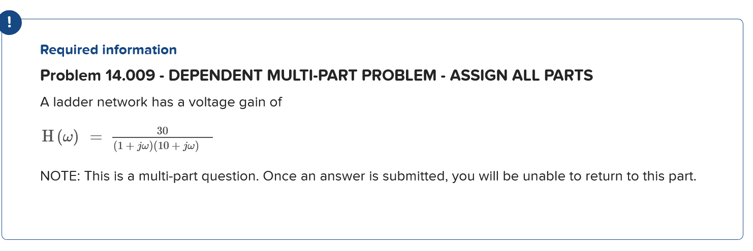 !Required informationProblem 14.009 - ﻿DEPENDENT | Chegg.com