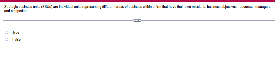 Solved A SWOT analysis is the outcome of an analysis of a | Chegg.com