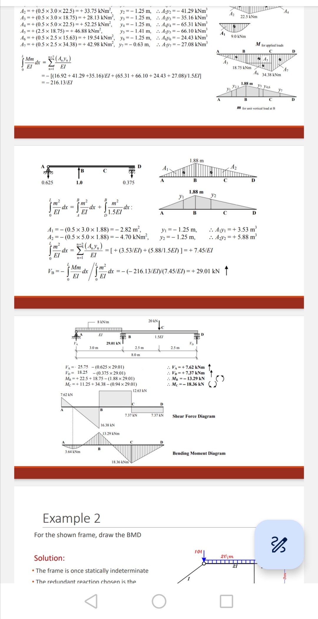 Example I ( from Examples in Structural Analysis ) | Chegg.com
