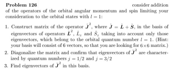 Solved Problem 126 consider addition of the operators of the | Chegg.com