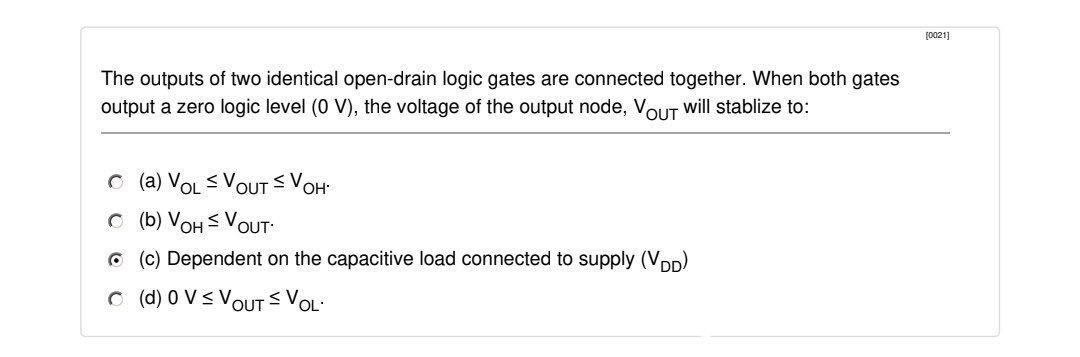 Solved 10021] The outputs of two identical open-drain logic | Chegg.com
