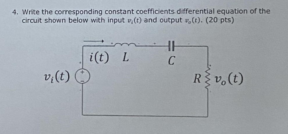 Solved 4. Write the corresponding constant coefficients | Chegg.com