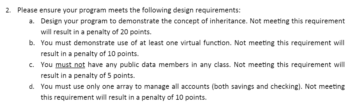 Solved Can you modify the code below so that it meets the | Chegg.com