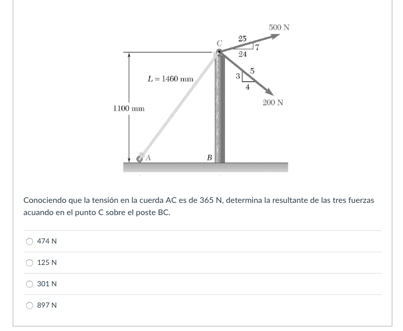 Solved Knowing that the tension in the AC string is 365 N, | Chegg.com