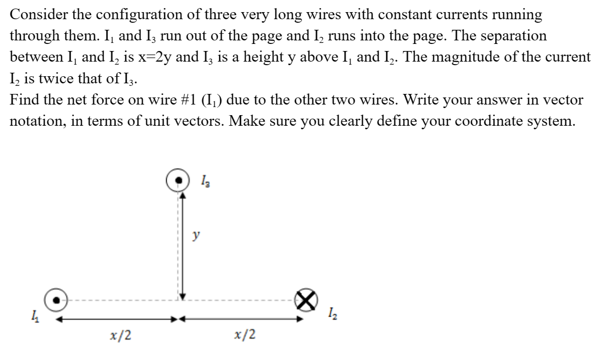 Solved Consider the configuration of three very long wires | Chegg.com