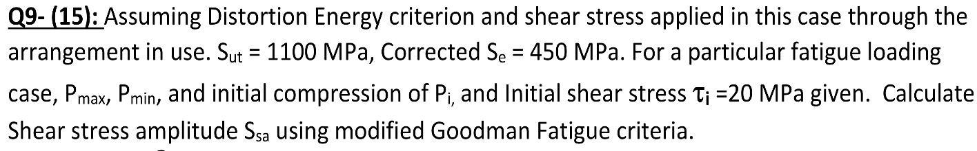 Solved Q9- (15): Assuming Distortion Energy criterion and | Chegg.com