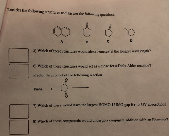 Solved Consider the following structures and answer the | Chegg.com