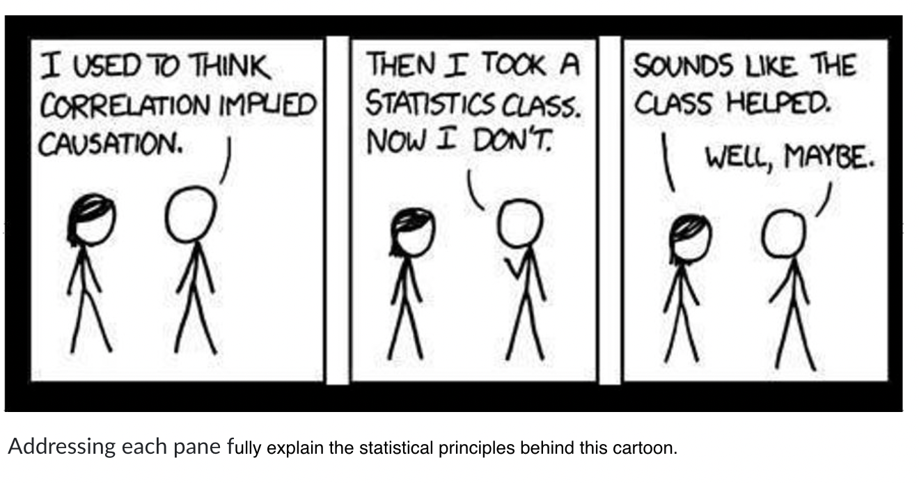 Solved I USED TO THINK CORRELATION IMPUED CAUSATION. THEN I | Chegg.com