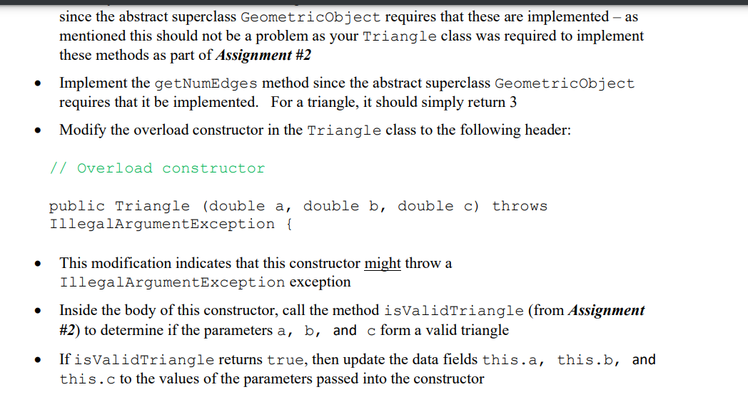 Solved 1. You will modify the Triangle class that you | Chegg.com