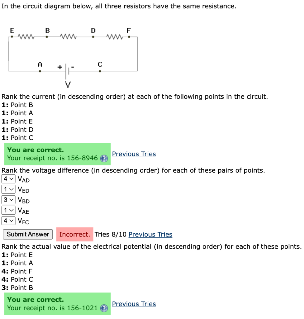 Solved In the circuit diagram below, all three resistors | Chegg.com