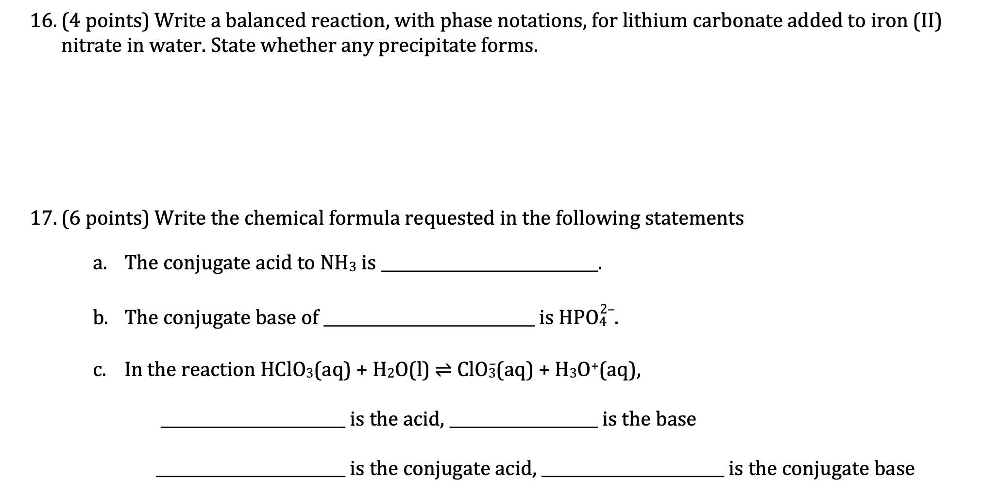 Solved (4 points) Write a balanced reaction, with phase | Chegg.com Solved (4 points) Write a balanced reaction, with phase | Chegg.com