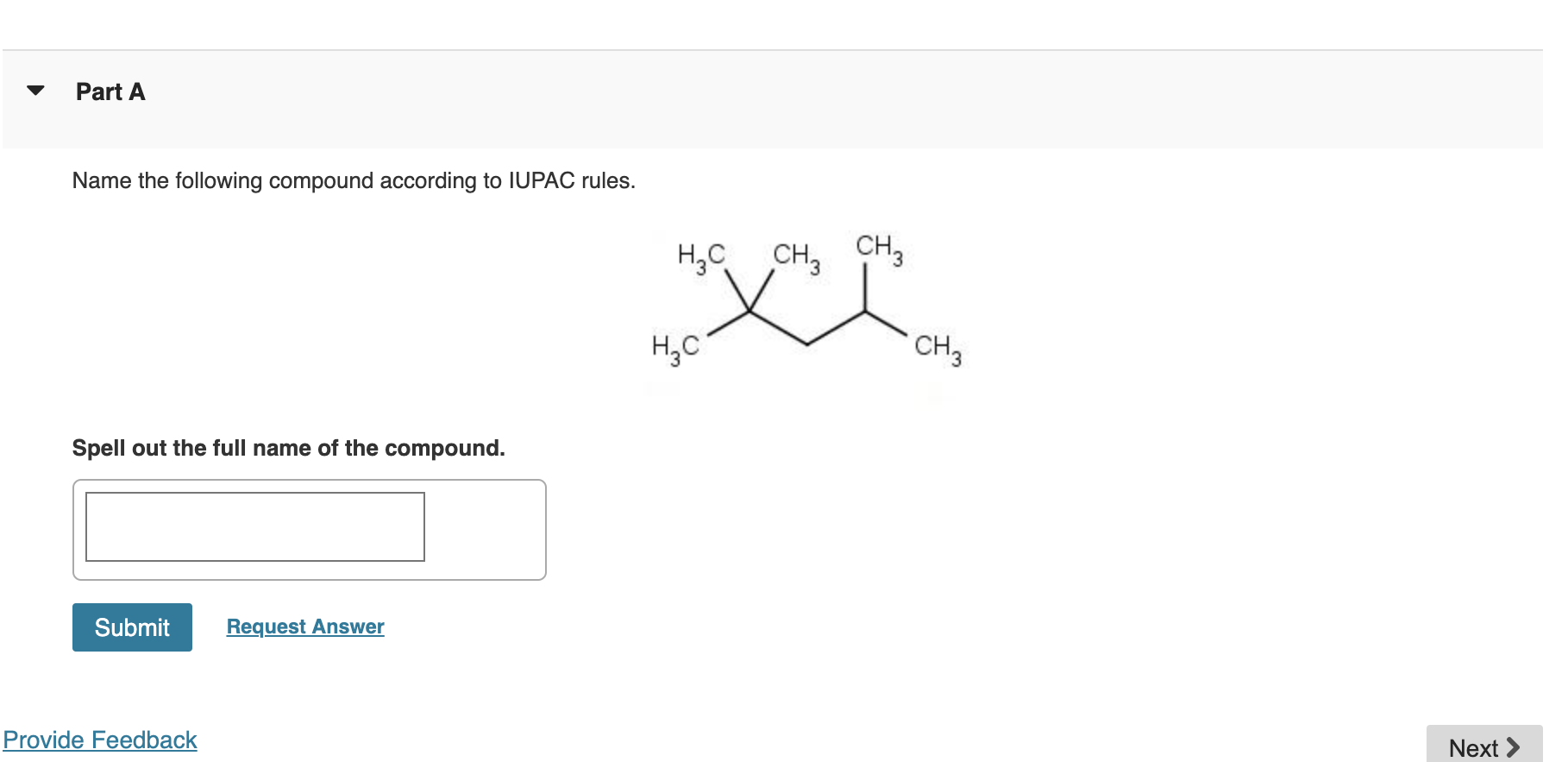 Solved Name the following compound according to IUPAC rules. | Chegg.com