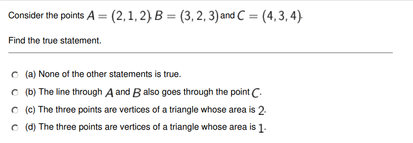 Solved Consider the points A=(2,1,2),B=(3,2,3) and | Chegg.com
