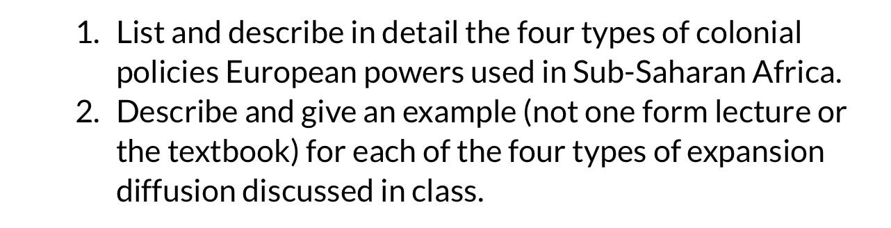 1. List and describe in detail the four types of | Chegg.com