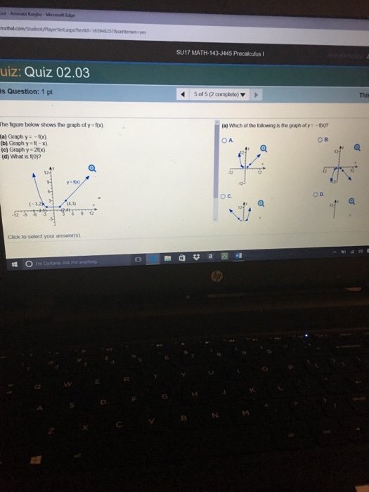 Solved The figure below shows the graph of y = f(x) (a) | Chegg.com