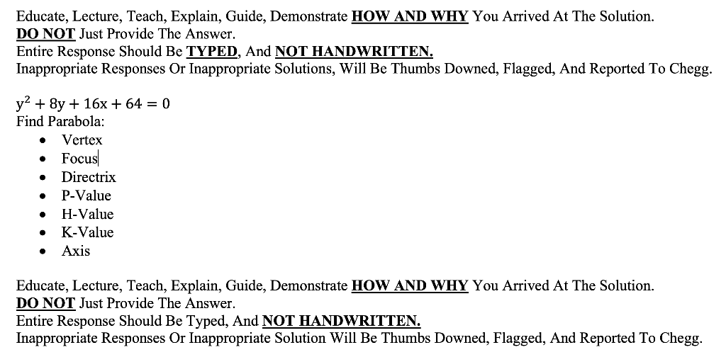 Solved Educate, Lecture, Teach, Explain, Guide, Demonstrate | Chegg.com