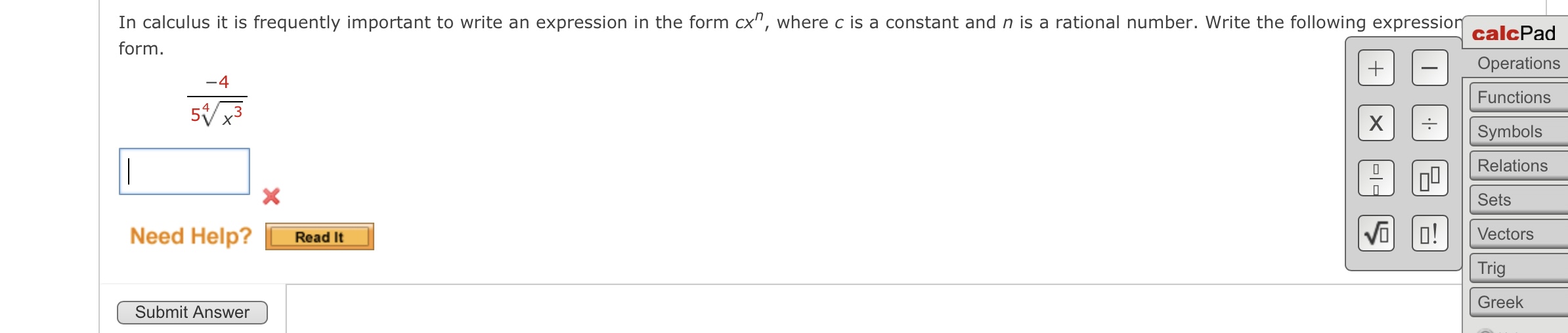 Solved In calculus it is frequently important to write an | Chegg.com