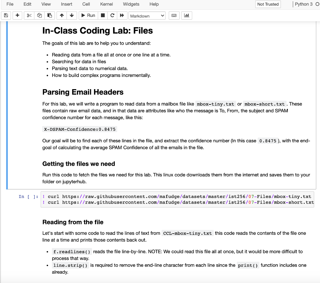Solved File Edit View Insert Cell Kernel Widgets Help Not | Chegg.com
