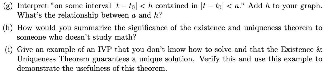 Solved Read The Existence And Uniqueness Theorem Theorem