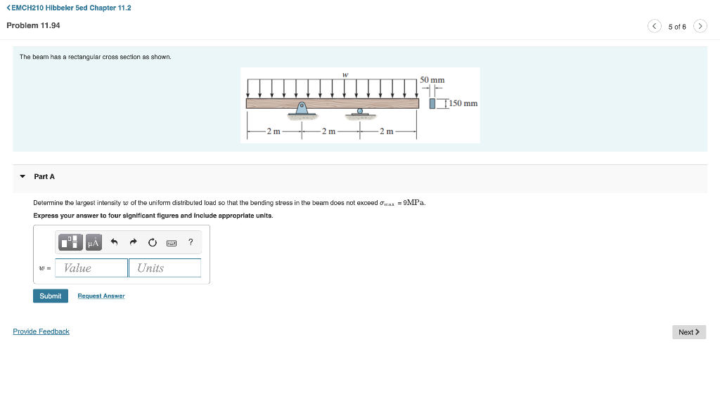 Solved The beam has a rectangular cross section as shown. | Chegg.com