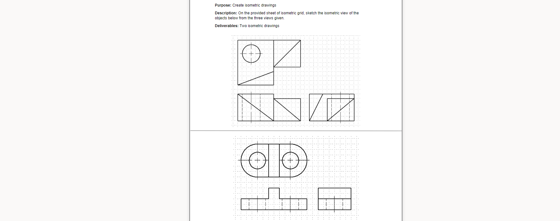 Solved Purpose: Create isometric drawings Description: On | Chegg.com